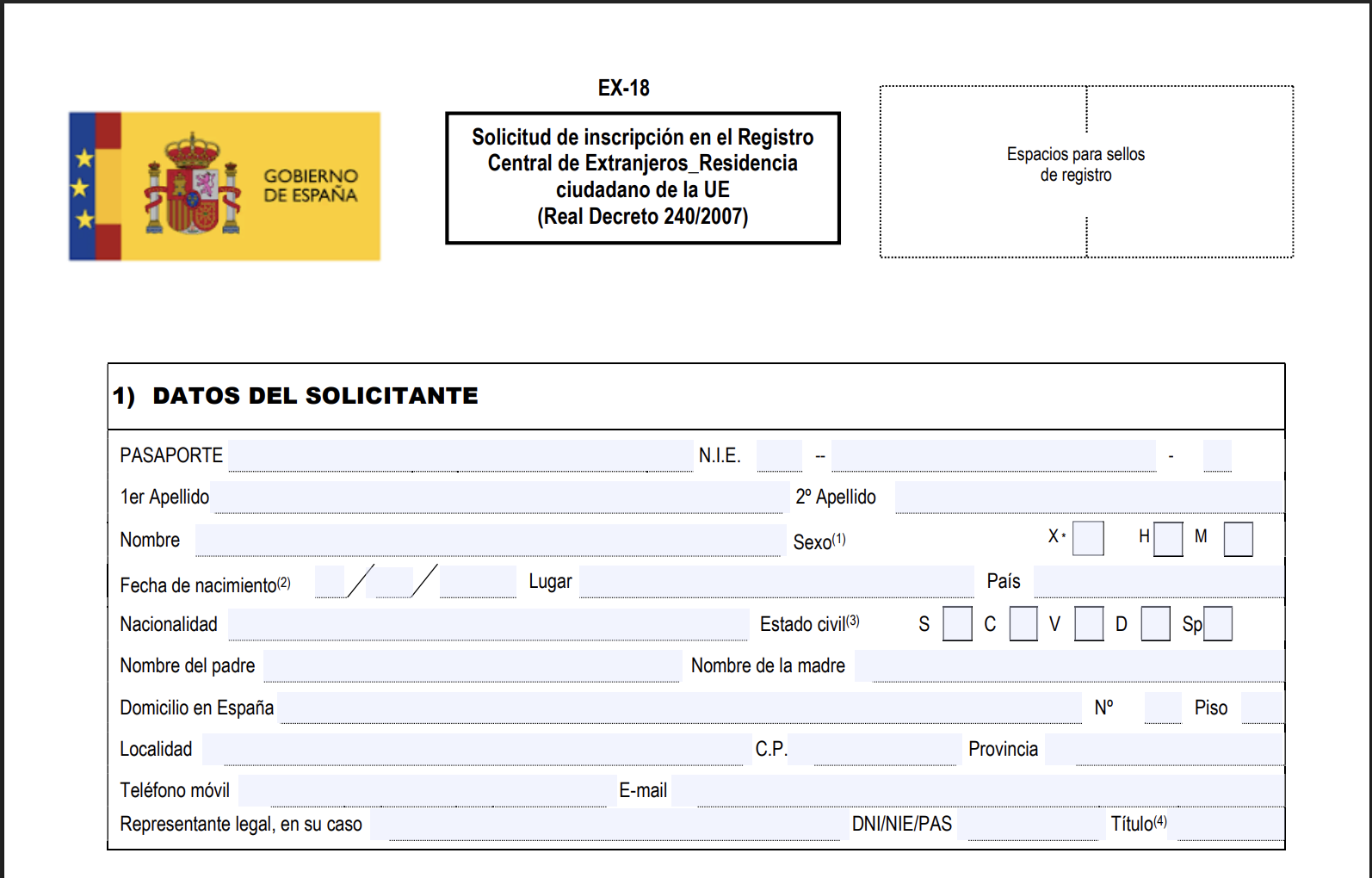 Modelo EX-17 para TIE: Guía 2025 para Residentes Británicos en España